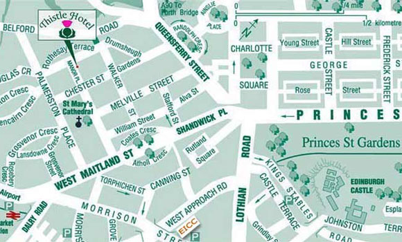 Hotel Edinburgh | Our Location | Edinburgh Thistle Hotel